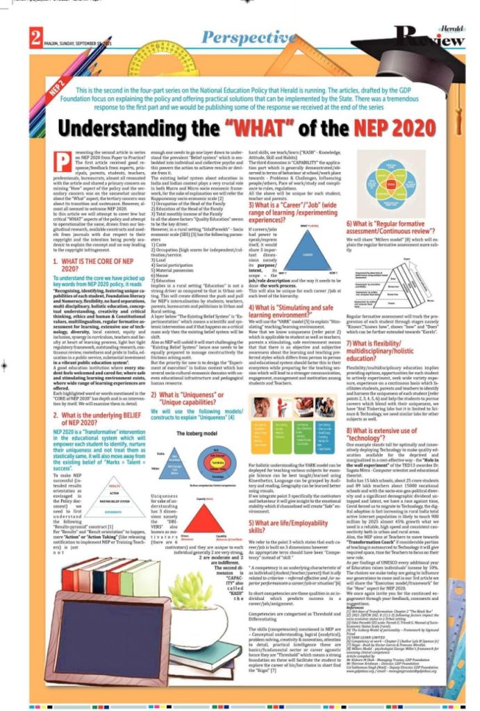 Understanding the WHAT of NEP 2020 – GDP Foundation – Growth ...